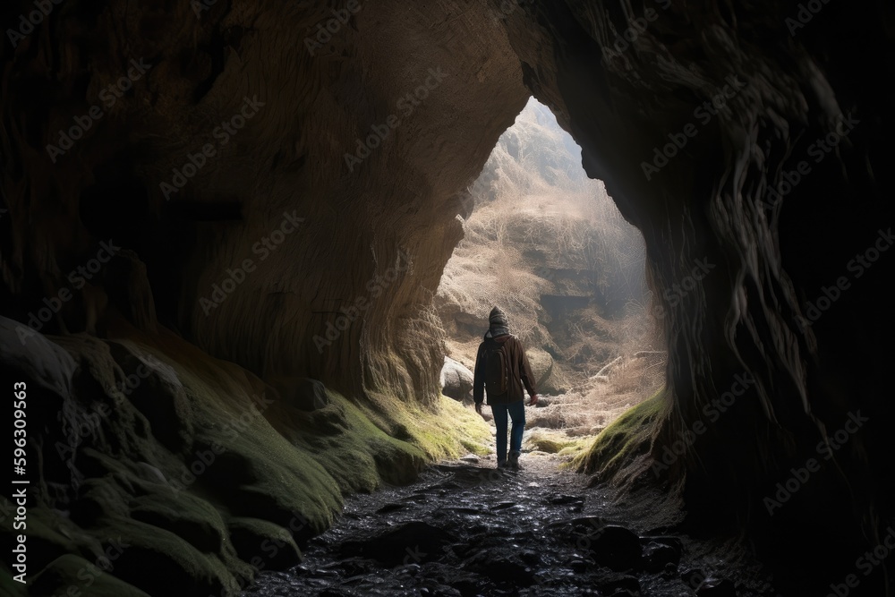 person, taking a journey to unknown and unexplored area, with new ...