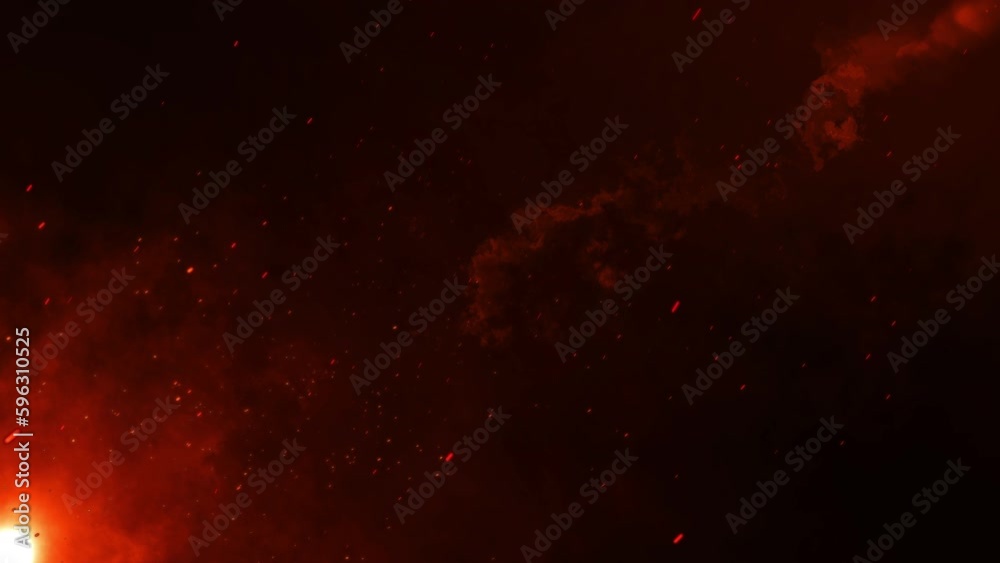 Fire spark particle night abstract, campfire danger, burning fire heat ...