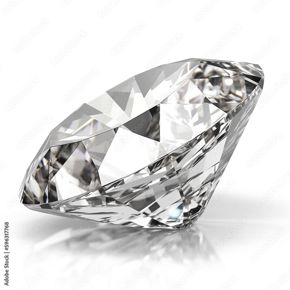 diamond on a transparent background with a shadow Stock Illustration ...