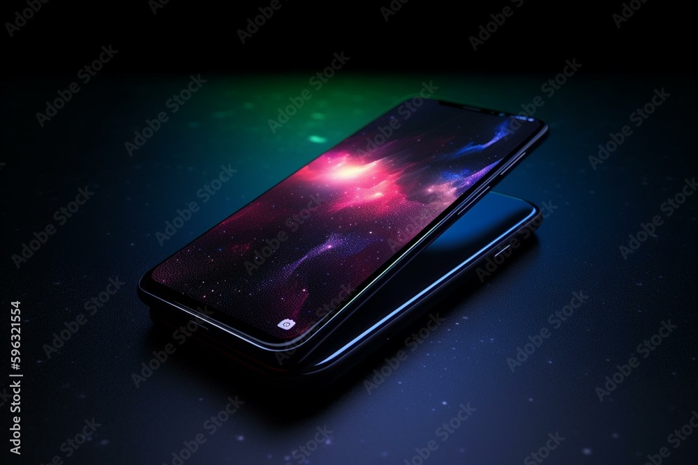 AI-generated wallpaper featuring a strikingly bold gradient in dark ...