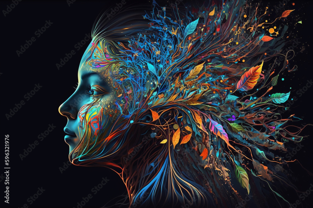 Psychic Waves | abstract art piece, explosion of colors and swirling ...