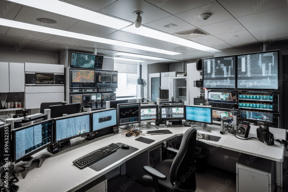 room, filled with monitoring and control systems for the latest in ...
