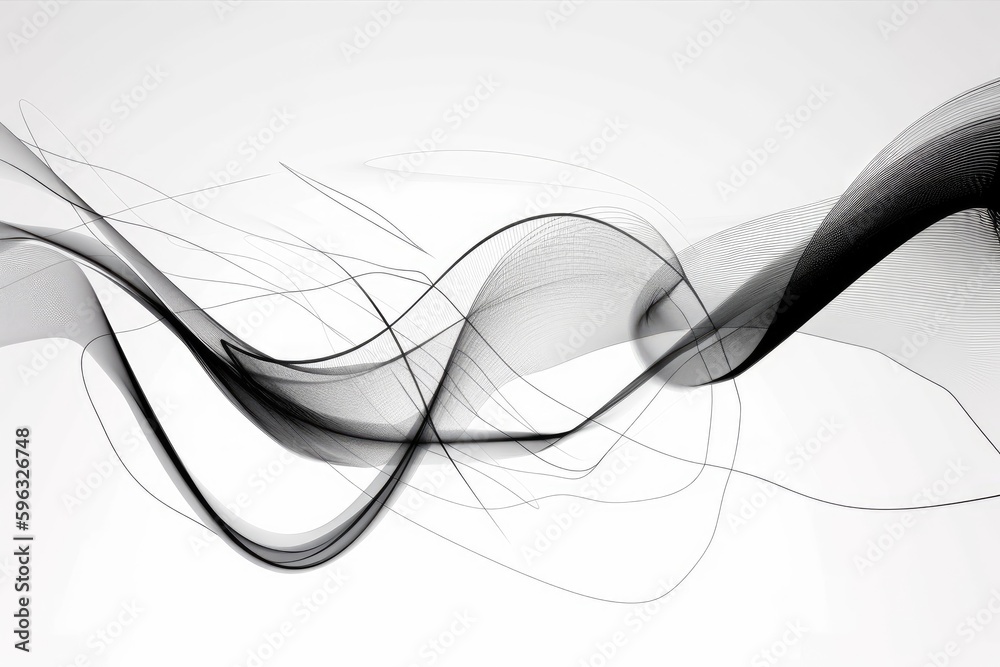 abstract line art with smooth, curved lines and sharp edges, created ...