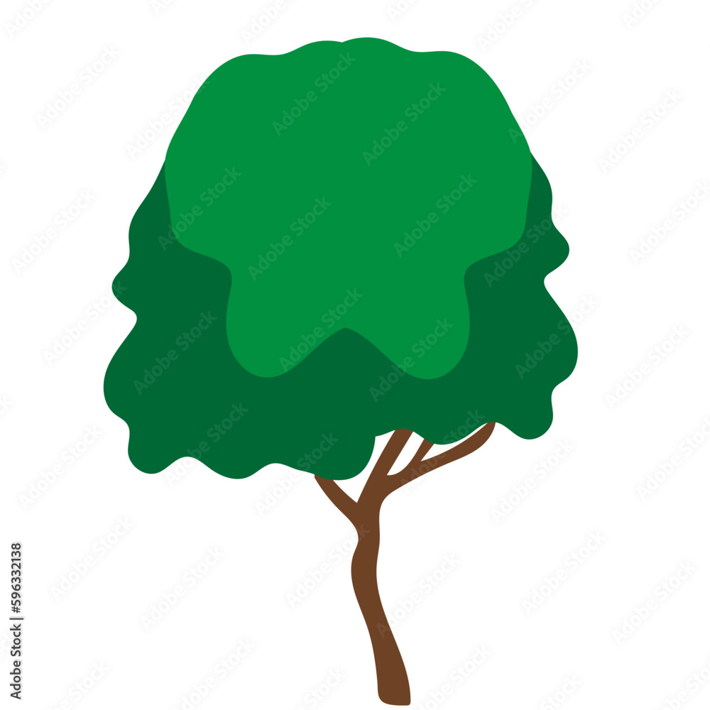 simple tree in vector.design element in flat style.object for landscape ...