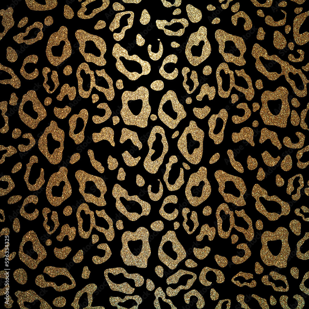 Seamless Luxury gold leopard print. Cheetah gold Skin, leopard fur ...