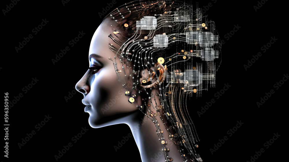 Photo & Art Print The concept of artificial intelligence was ...