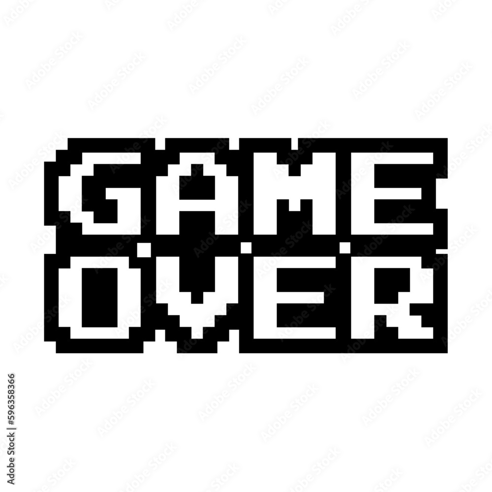 Game Over Pixels Svg | Game Over Cut File Stock Vector | Adobe Stock