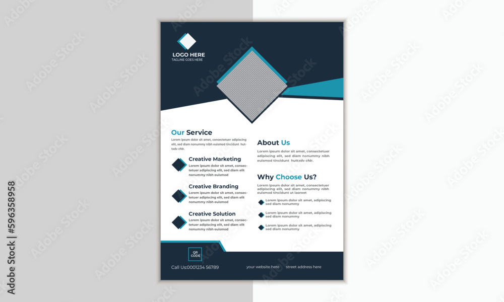 creative colorful business flyer template design, abstract business ...