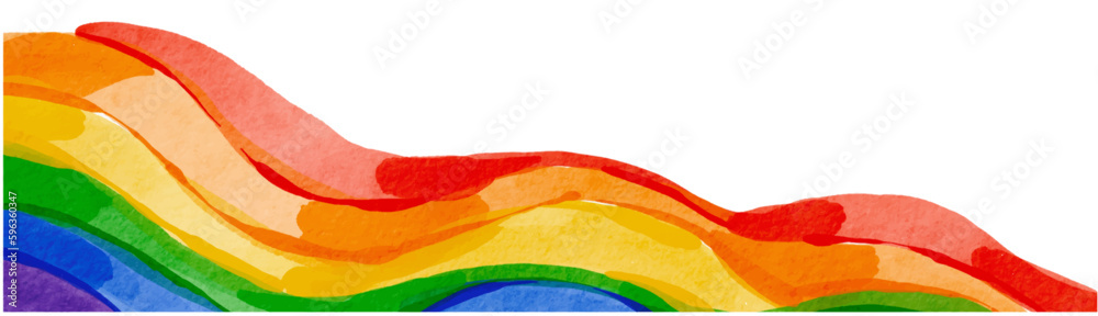 Rainbow flag watercolor background.LGBT Pride month texture concept ...