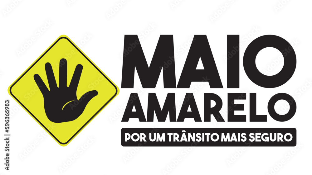 Vetor de MAIO AMARELO, CAMPANHA MAIO AMARELO, MES DE PREVENÇÃO A ... Vetor de MAIO AMARELO, CAMPANHA MAIO AMARELO, MES DE PREVENÇÃO A ...