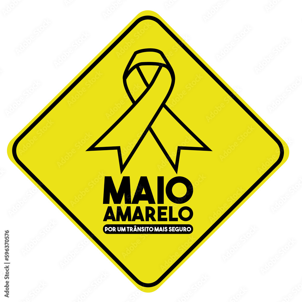 MAIO AMARELO, PLACA MAIO AMARELO, MES DE PREVENÇÃO DE ACIDENTES ...