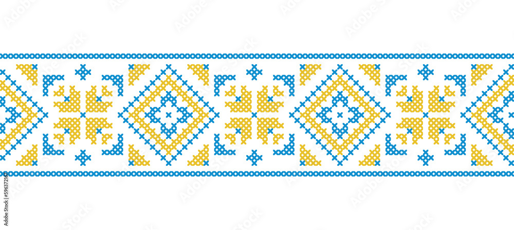 Ukrainian vector ornament, border, pattern. Ukrainian traditional ...