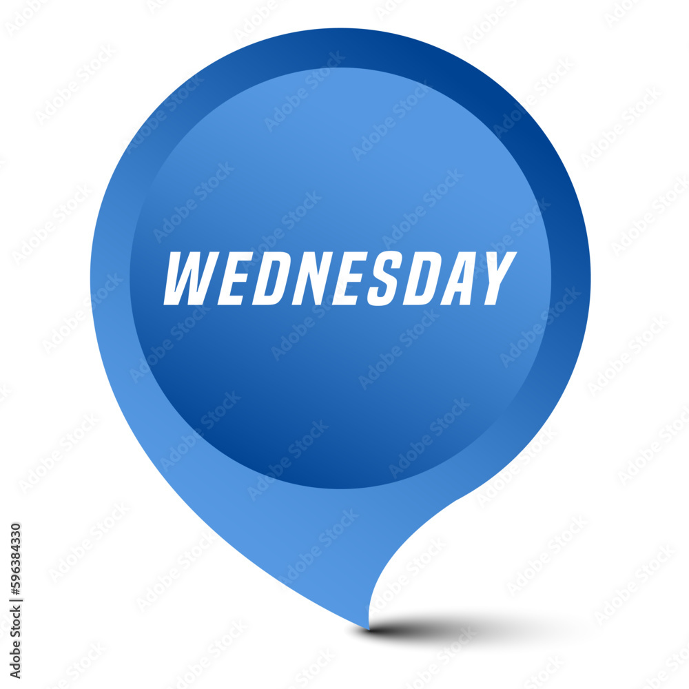 Colorful vector flat design banner wednesday. This sign is well adapted ...