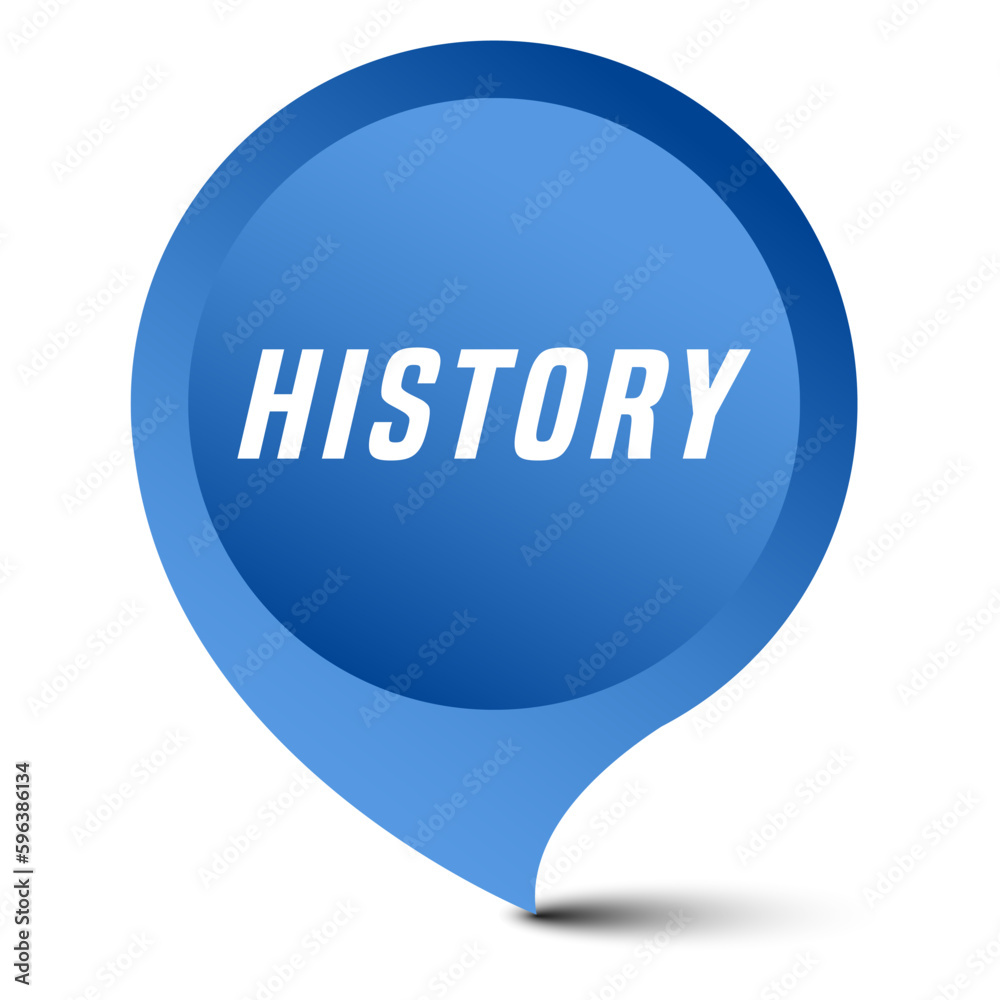 Colorful vector flat design banner history. This sign is well adapted ...