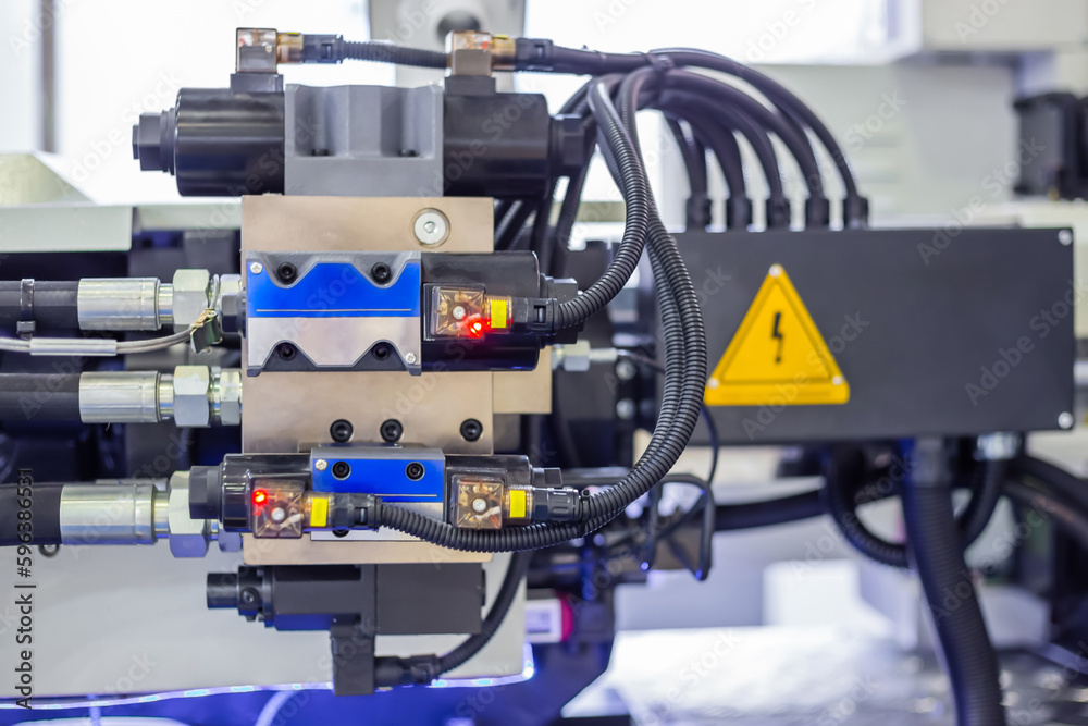 Part of automatic injection molding machine and flexible plastic hoses ...