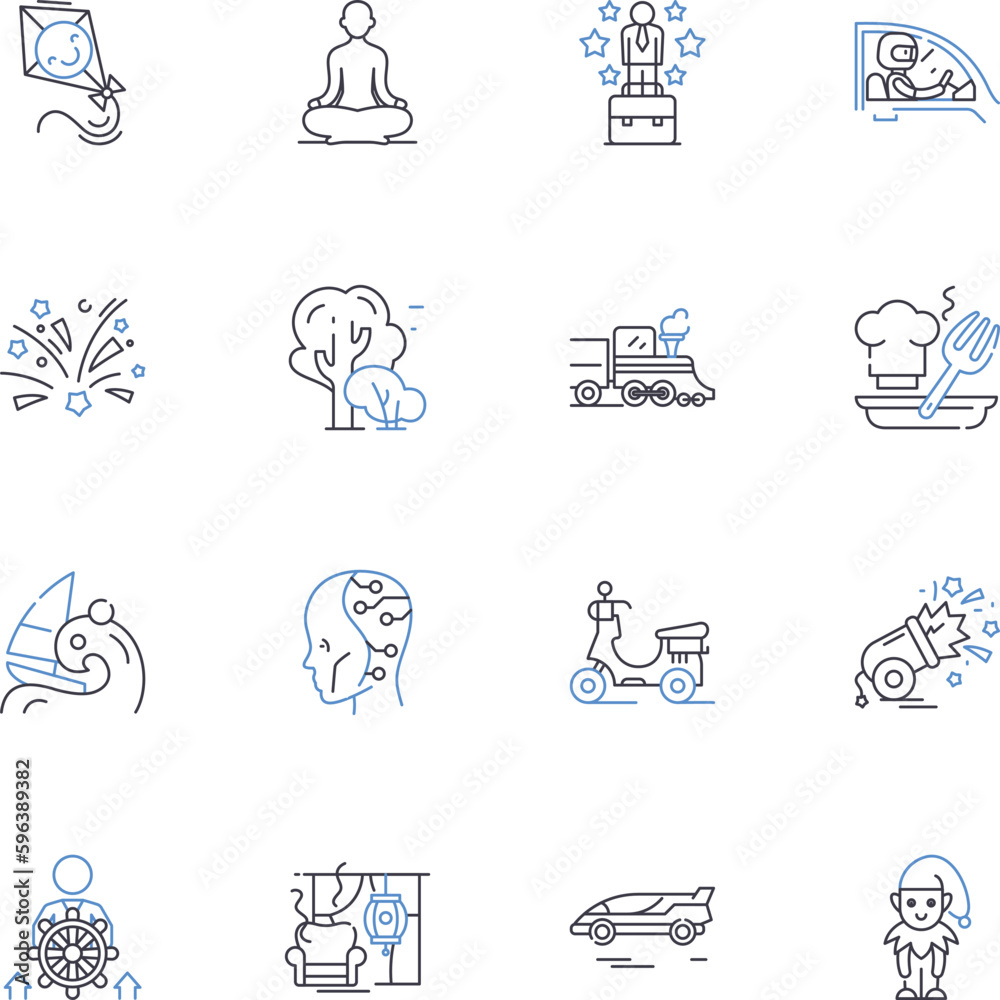 Social norms line icons collection. Conformity, Rebellion, Tradition ...