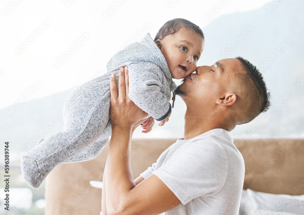 Hold me like you never lost your patience. Shot of a young father ...