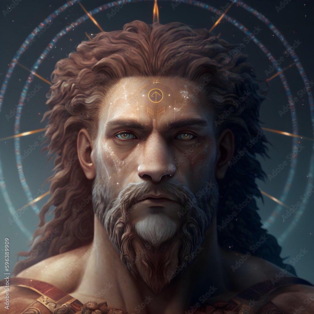 photorealistic Leo astrology sign as a human Greek god Greek goddess ...