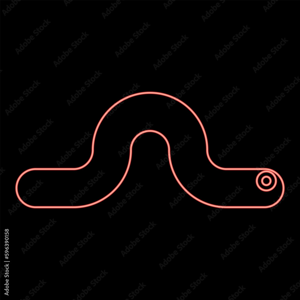 Neon worm earth earthworm rainworm caterpillar angleworm annelida ...