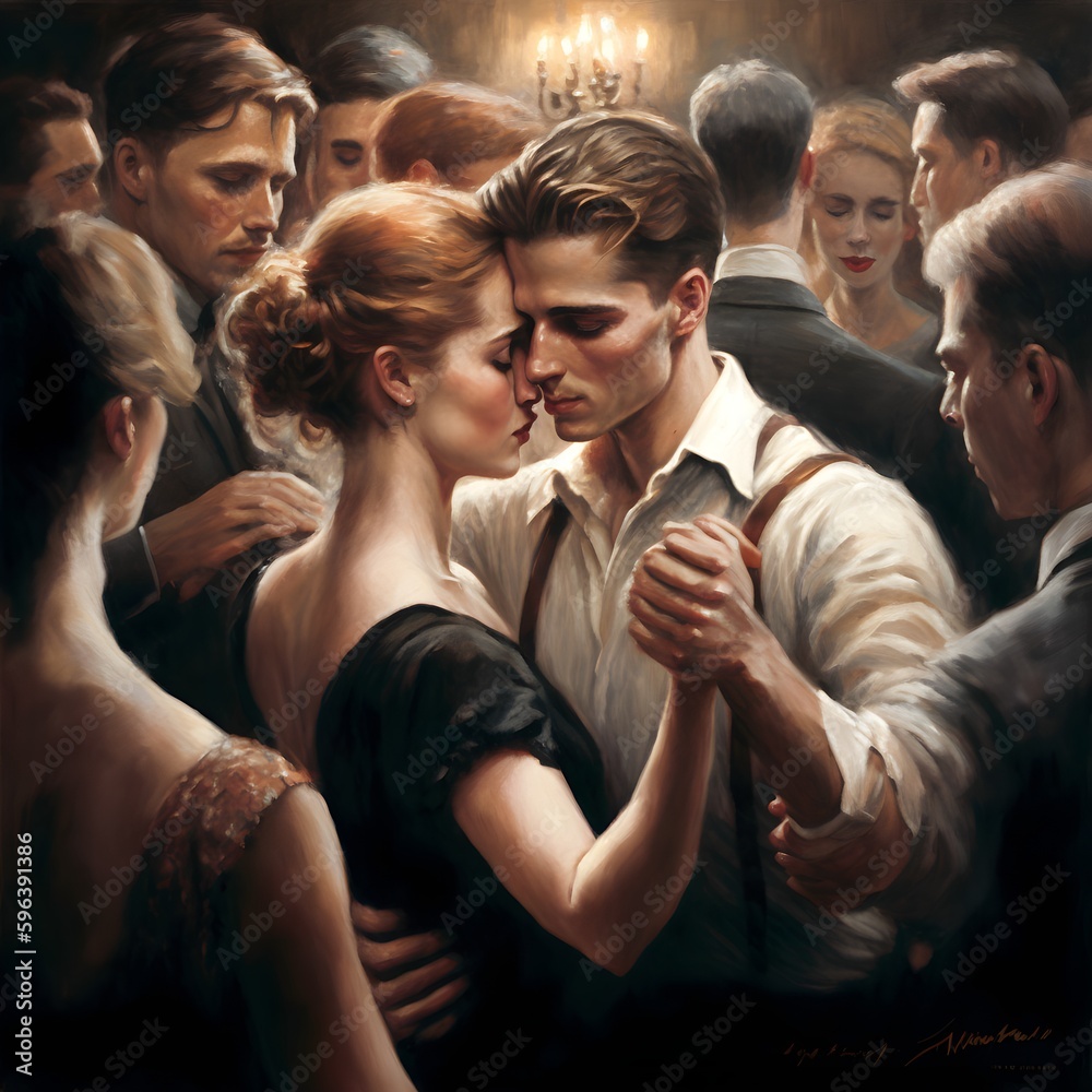 expressing kindness through tango dancing crowded room peaceful ...