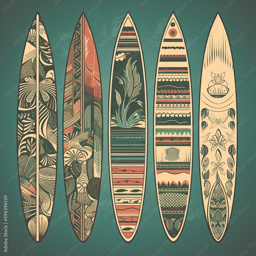 Vintage Surfboard Graphics