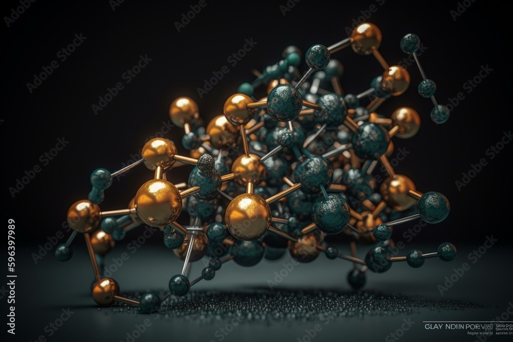 3D model of pyriofenone, a fungicide, viewed from a microscope ...