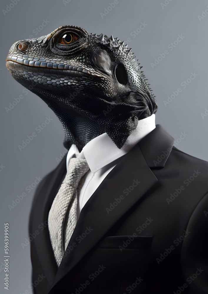 Professional profile picture of a lizard Stock Illustration | Adobe Stock