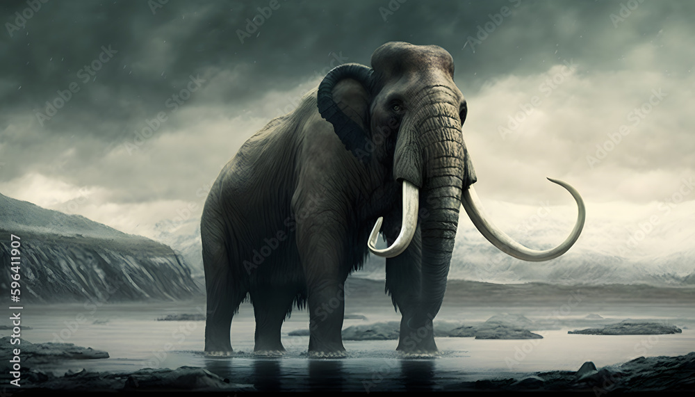 The Mammoth: A colossal, shaggy-coated creature of the Ice Age, known ...
