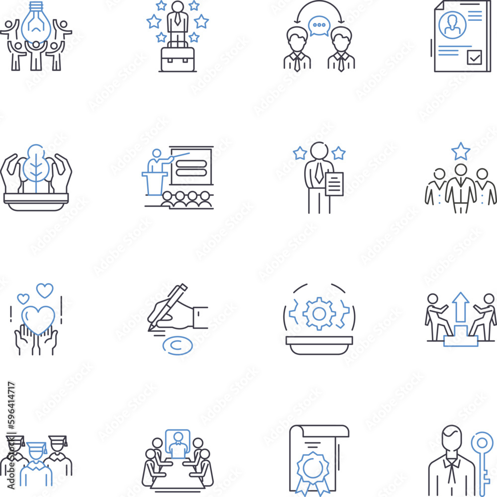 Workplace wellness line icons collection. Exercise, Nutrition ...