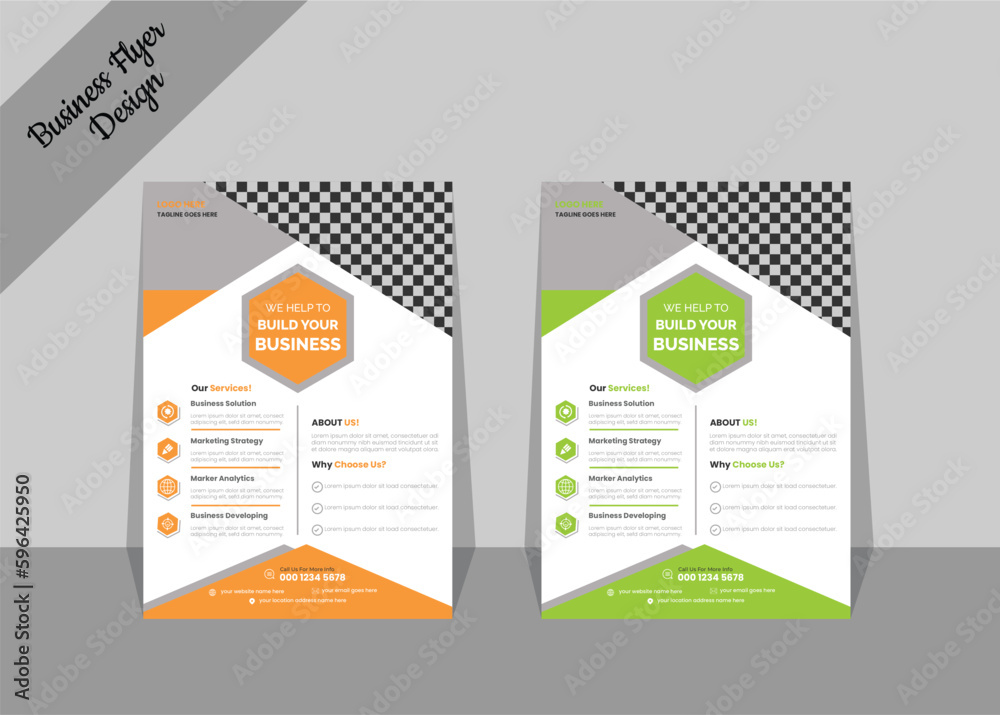 Corporate Business Flyer Design 2023. A bundle of 2 templates of ...