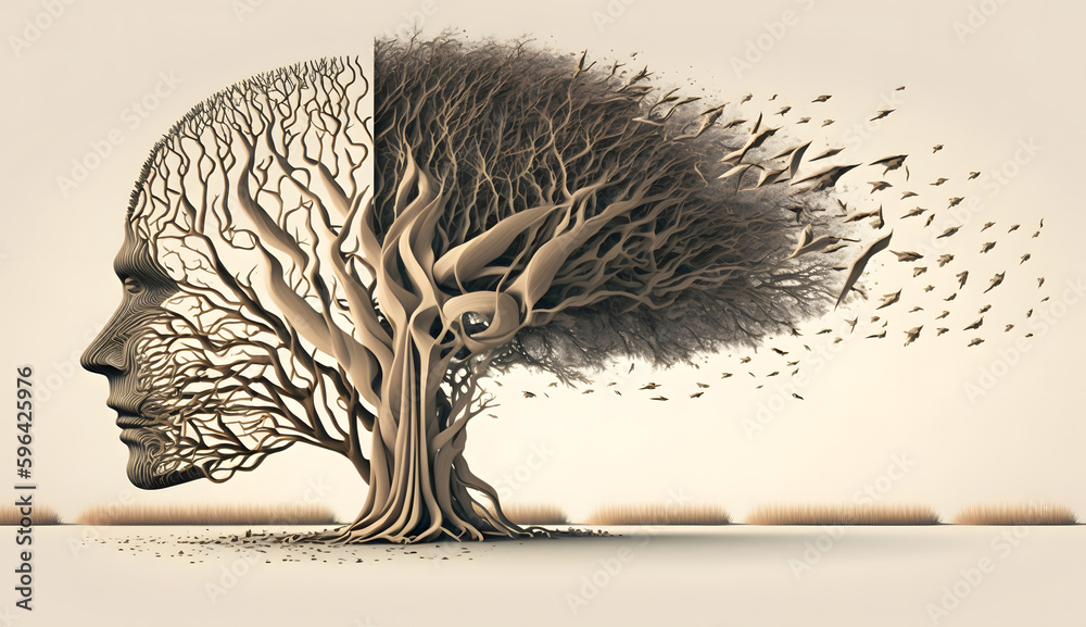 Tree Brain Sustainability, tree morphing into a human head sustainable ...