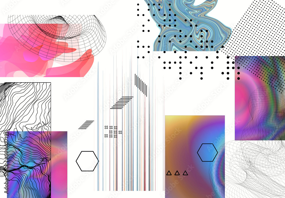 Modern Gothic Design Elements Illustration Set Stock Template | Adobe Stock