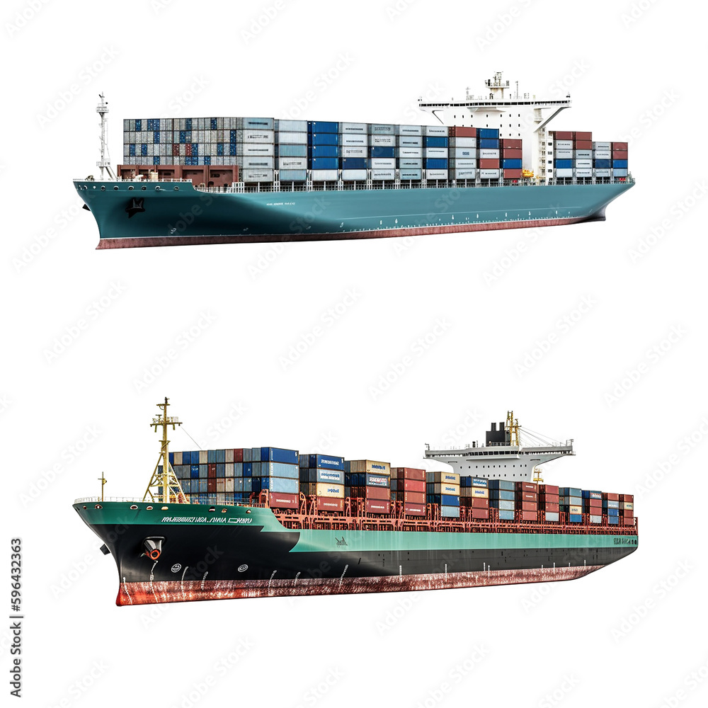 container ship with containers, cargo ship, cargo vessel, cargo ships ...