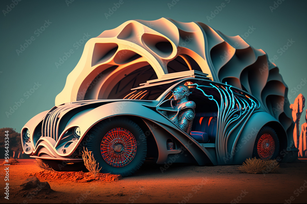 AI-Generated - Deserted Highway: Intricately Sculpted Artificial Object ...