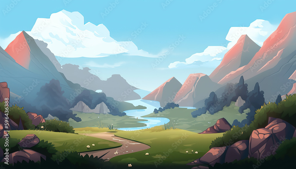 Mountains Game Background, Gamedesign texture, asset, sprite, created ...