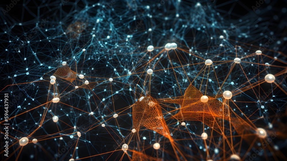 Representation of a neural network of an Artificial Intelligence ...