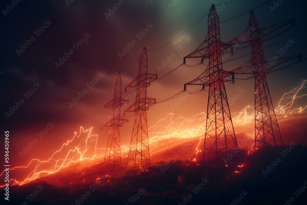 Electricity costs rising background in alarming red colors 4k ...