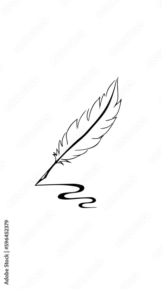 pluma vector vector de Stock | Adobe Stock