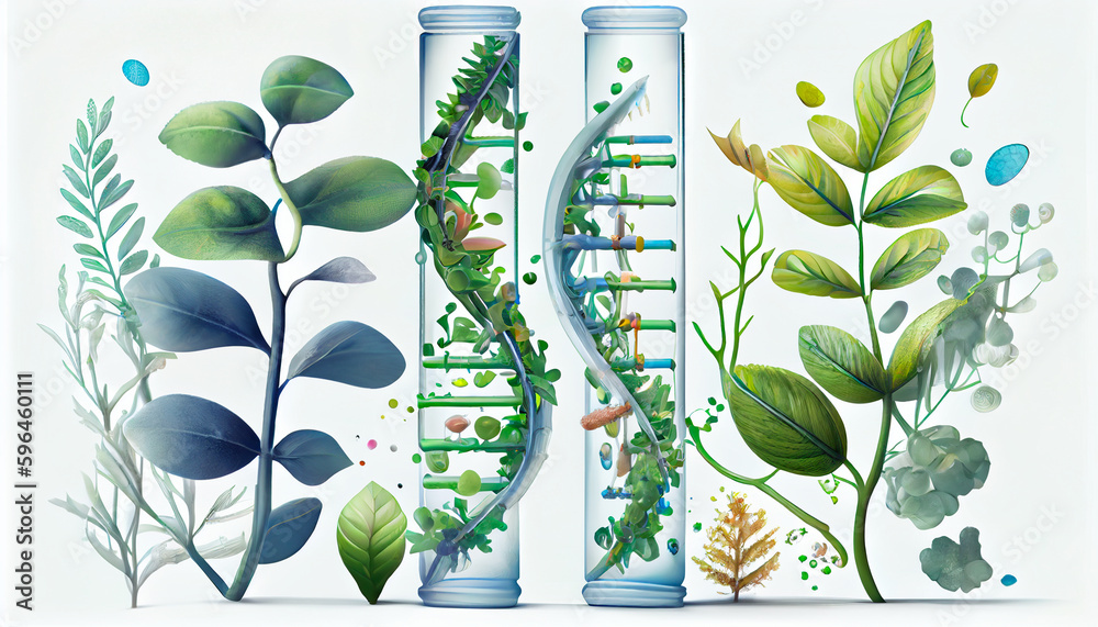 Biology laboratory nature and science, plant and environmental study ...