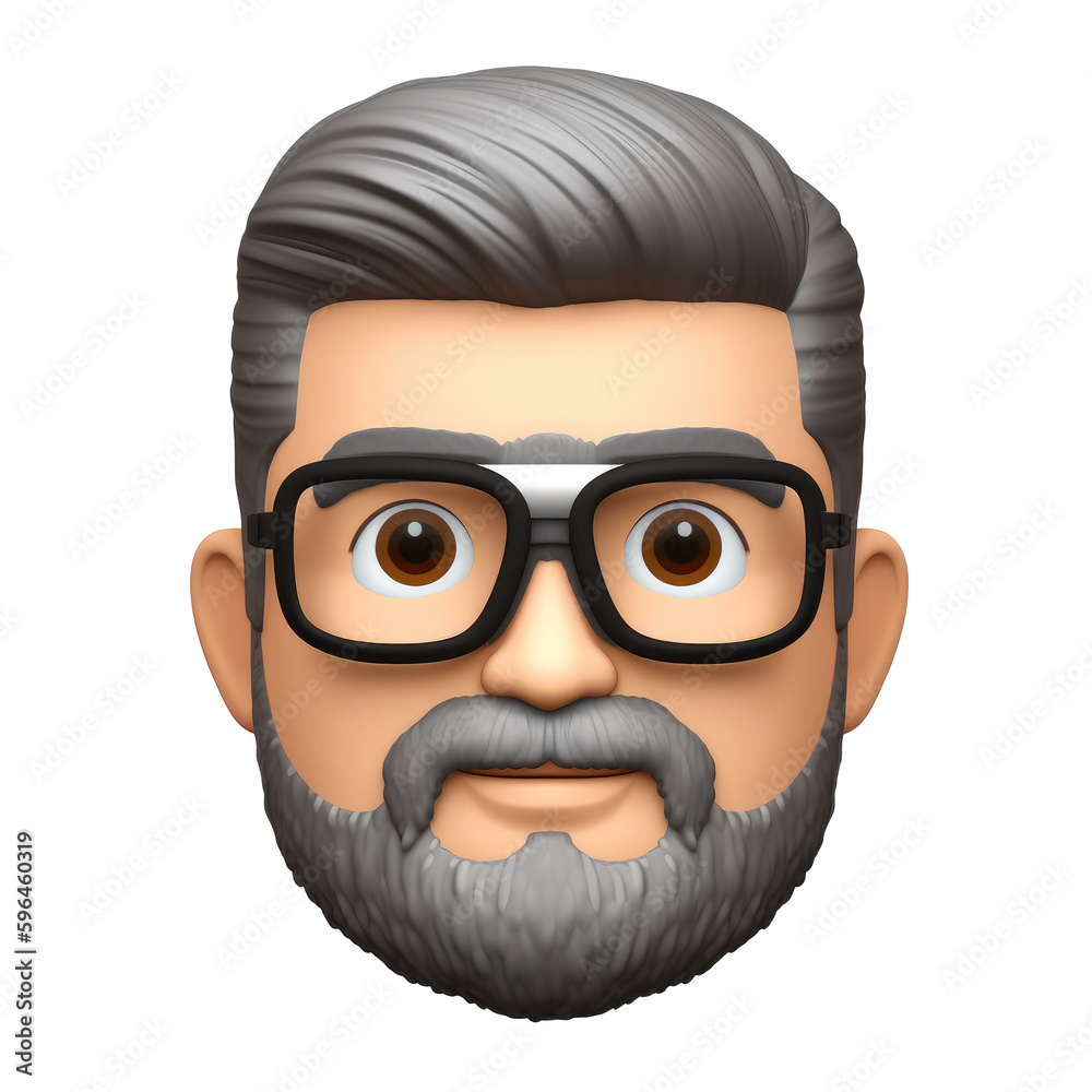 Memoji man on transparent background. PNG, ai Stock Illustration ...