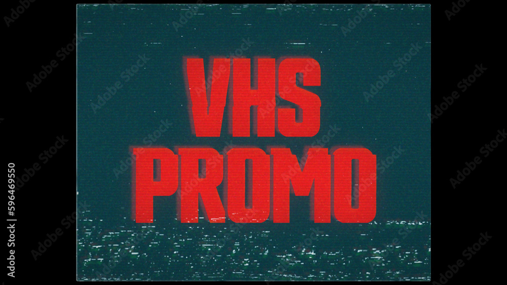 Damaged VHS Text and Logo Promo Stock Template | Adobe Stock