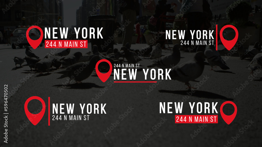 Minimal Location Titles Stock Template | Adobe Stock