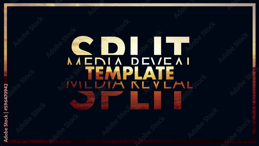 Split Media Reveal Titles Stock Template | Adobe Stock