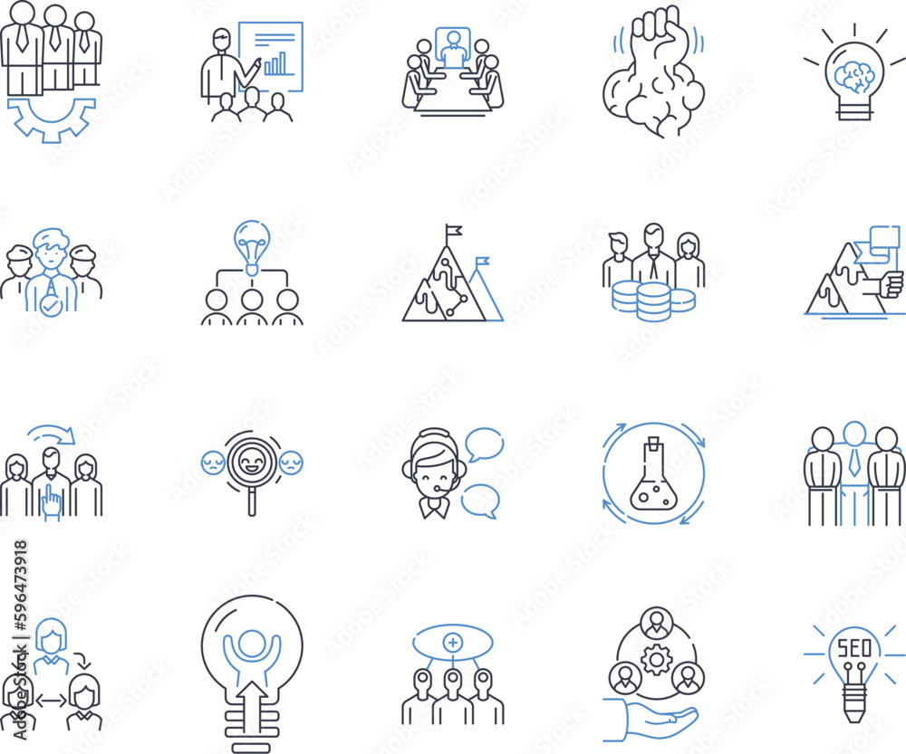 Consortium line icons collection. Alliance, Collaboration, Partnership ...