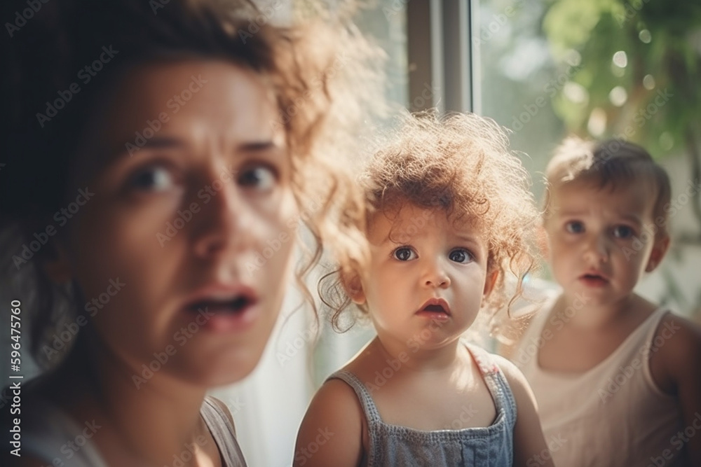 family is shocked, fictional reason, mother daughter and son with ...