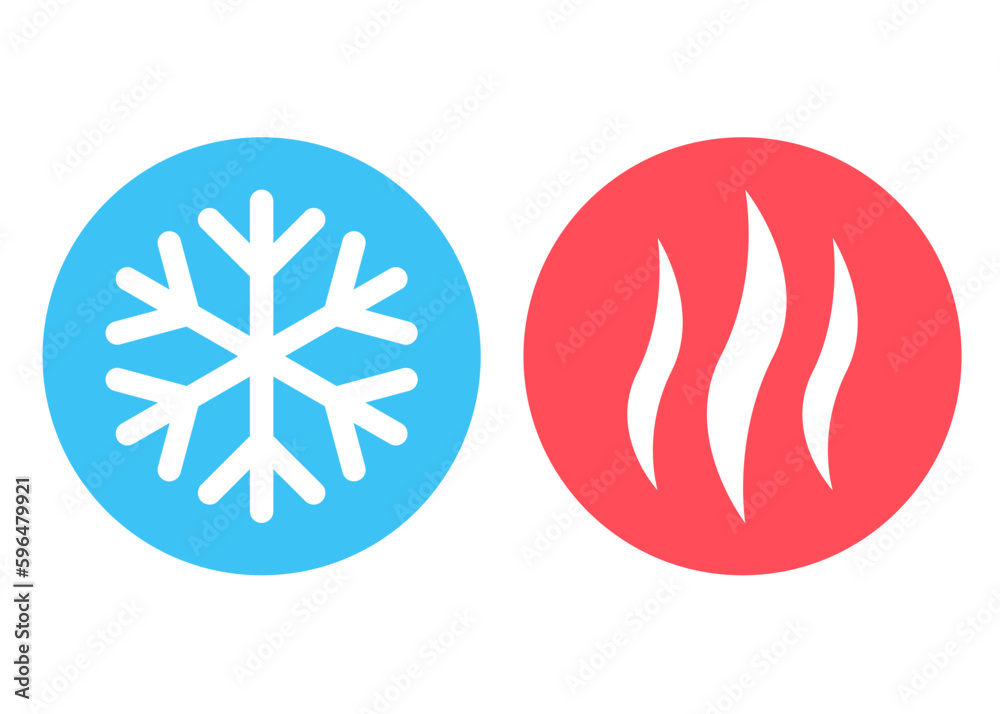 Cold and heat icon. Clipart image isolated on white background Stock ...