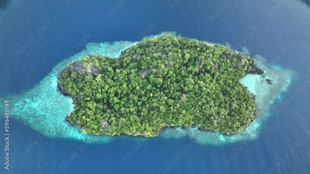 Beautiful coral reefs surround the dramatic limestone islands that rise ...