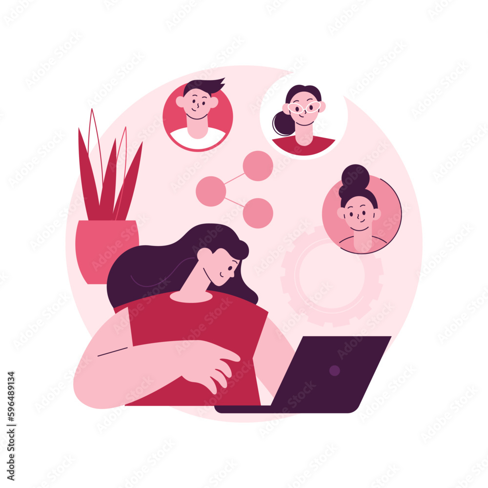 Employee sharing abstract concept vector illustration. Employee stock ...