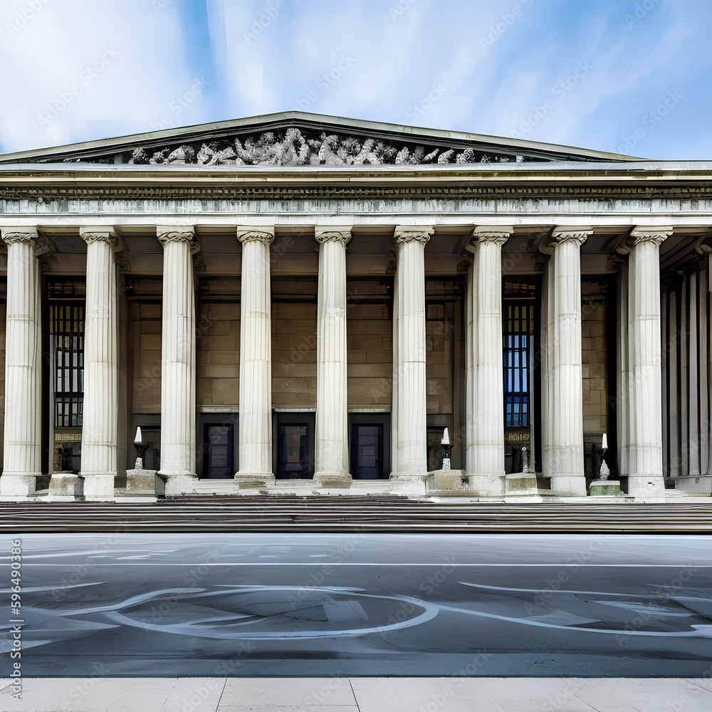 8 A Neoclassical-style government building with columns and a pediment2 ...