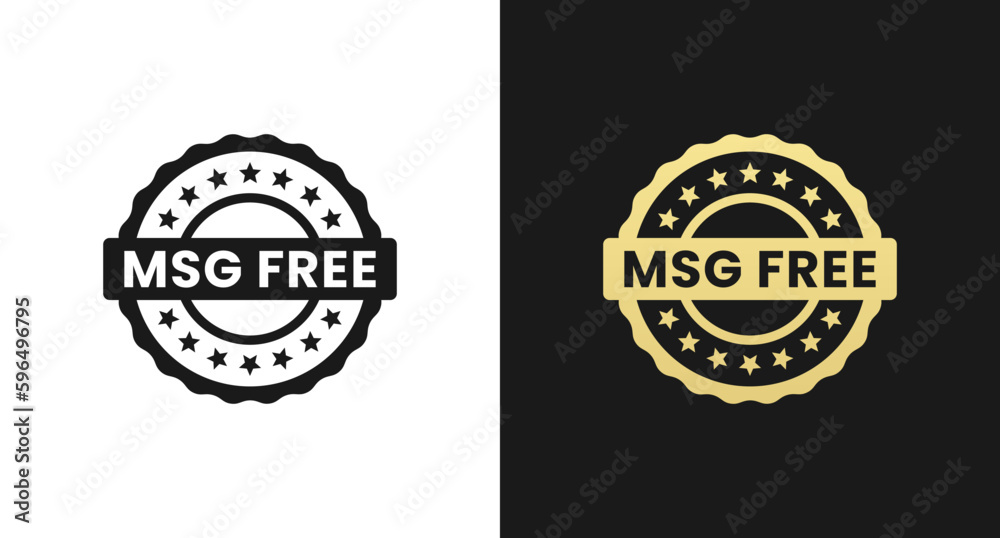 MSG Free Label or MSG Free Sign Vector Isolated in Flat Style. Best MSG ...